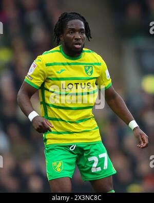 Jonathan Rowe (27 Norwich City) during the Sky Bet Championship match ...
