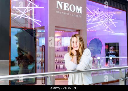 Neom store opening wellbeing founder Nicola Elliot Stock Photo - Alamy