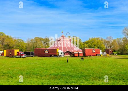 A traditional Circus Zyair big top tent pitched in Guildford, Surrey ...