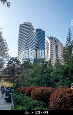 Tbilisi, Georgia - 13 April, 2024: Modern high-rise buildings in the ...