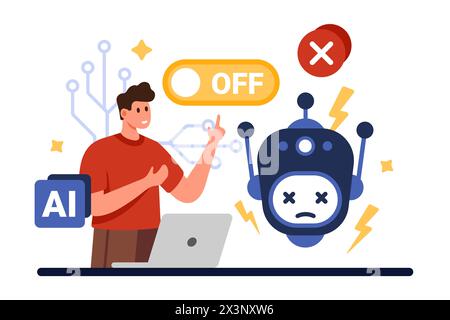 AI ban sign. Vector illustration Stock Vector Image & Art - Alamy