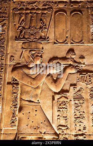 Pharaoh, Reliefs, Sanctuary, Dendera Temple of Hathor, UNESCO World ...
