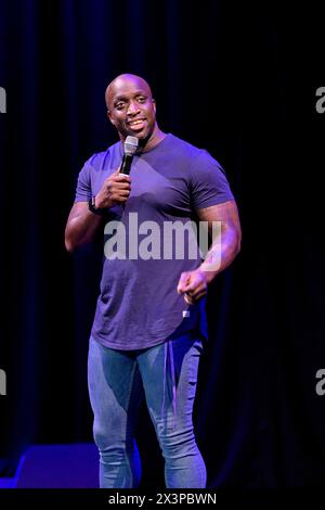 Underbelly opening night Emmanuel Snub comedian Stock Photo - Alamy