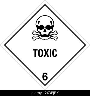 Class 2 Hazardous HAZMAT Material Label IATA Transportation Toxic Gas ...