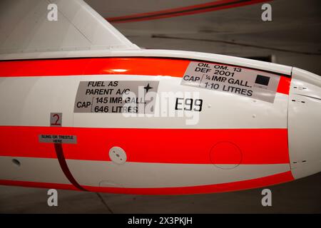 Aerial refuelling drogue unit on a two point system. Handley Page ...