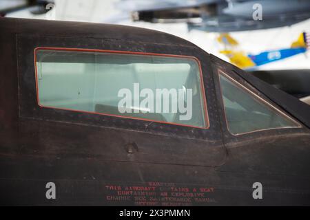 Cockpit windows of a Lockheed SR-71A Blackbird American long-range ...