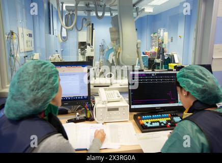 Angioplasty, Stenting in coronary arteries, Hemodynamic, Operating room ...