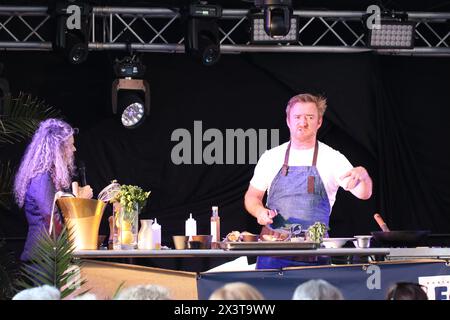 Jack Stein presents a cookery masterclass at the Porthleven Food ...