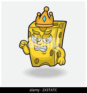 Angry mascot on cartoon yellow autumn leaves Stock Vector Image & Art ...