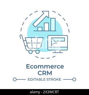 Operational CRM soft blue concept icon Stock Vector Image & Art - Alamy