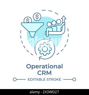 Marketing CRM soft blue concept icon Stock Vector Image & Art - Alamy