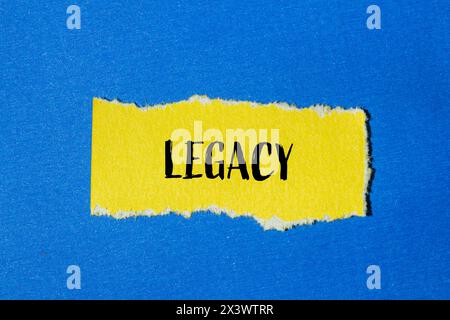 Conceptual legacy word symbol Stock Photo - Alamy