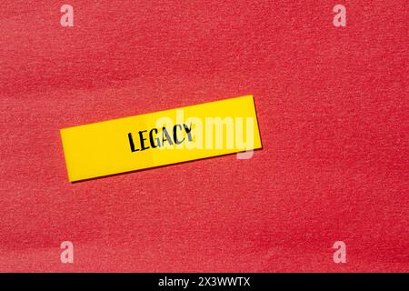 Conceptual legacy word symbol Stock Photo - Alamy