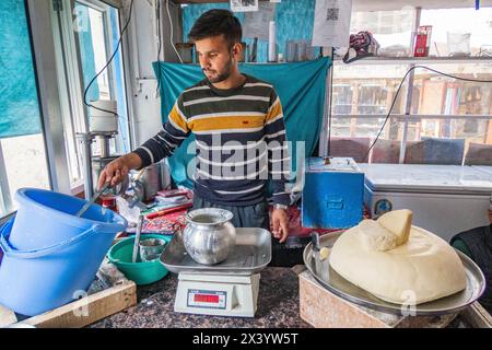 Traditional Indian lassi maker, Leh, Ladakh, India Stock Photo - Alamy