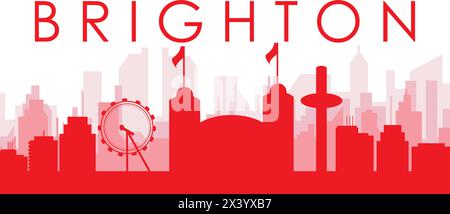Cityscape skyline panorama of BRIGHTON, UNITED KINGDOM Stock Vector ...