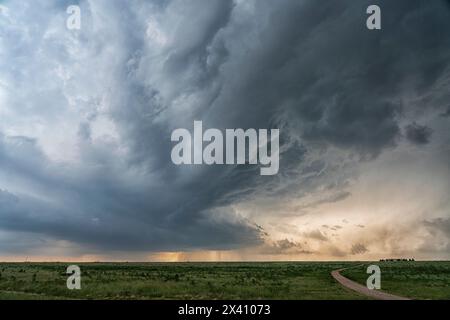 Dramatic clouds over the plains of Colorado, United States Stock Photo ...
