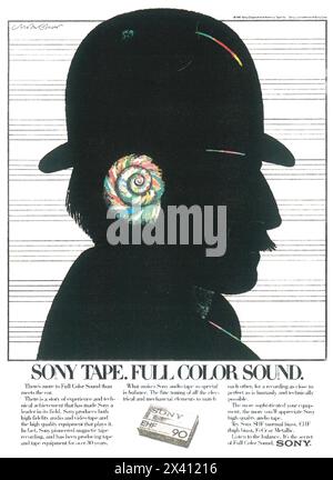 1980s USA Sony Magazine Advert Stock Photo - Alamy