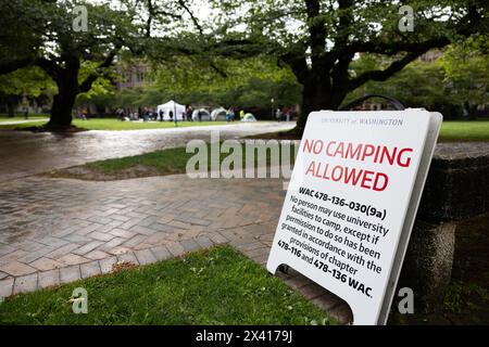 University of Washington Students Begin Encampment on University Quad ...