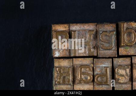 movable type alphabet set background Stock Photo - Alamy