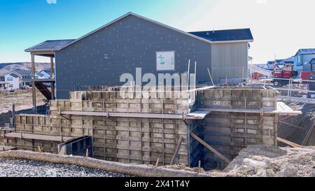 Foundation Phase: Building New Single Family House in Suburban ...