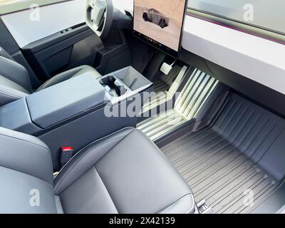 Minimalist Interior Design of the Tesla Cybertruck with Advanced ...
