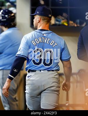 Tampa Bay Rays catcher Ben Rortvedt during the second inning of a ...