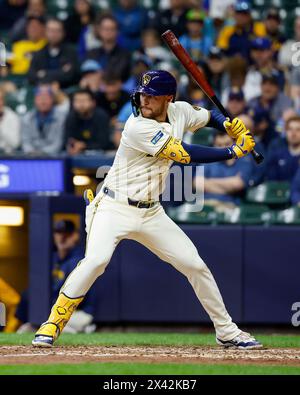 Milwaukee Brewers' Brice Turang during a baseball game against the San ...