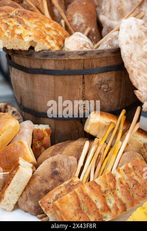 Italy, Various Sizes of Traditional Bread Stock Photo - Alamy