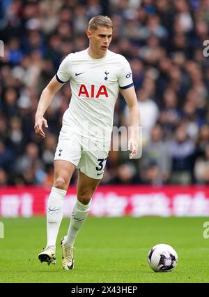 Tottenham Hotspur's Micky van de Ven during a training session at ...
