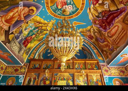 Romania, Transylvania, Maramures, Aspra, commune of Vima Mica. Blue ...