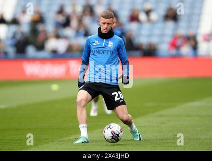 Birmingham City's Jay Stansfield warms up ahead of the Sky Bet ...
