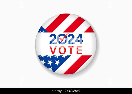 vote badge for election campaign 2024 presidential election Stock ...
