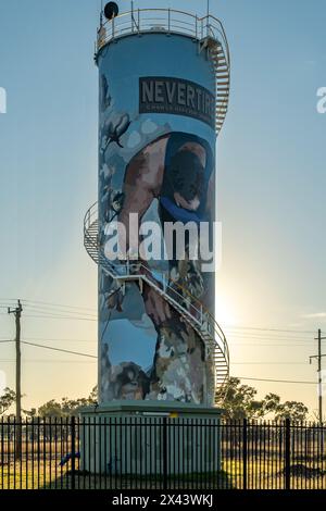 Water Tower Art by Bastian Allfrey, Nevertire, NSW, Australia Stock ...