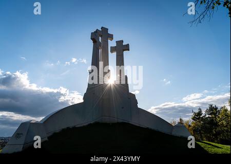 Three Crosses Monument, Vilnius, Lithuania Stock Photo - Alamy