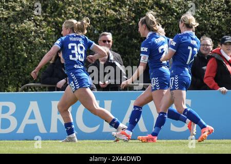 4, Issy Hobson of Everton celebrates the goal during the Adobe Women's ...