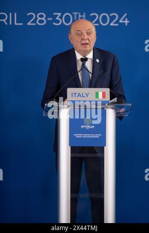 Minister of Environment and Energy Security Gilberto Pichetto Fratin ...