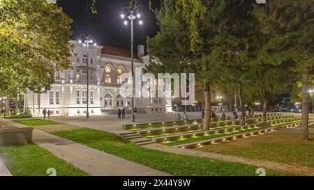 Bitola, North Macedonia - October 22, 2023: Illuminated Building ...