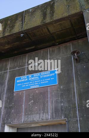Lorient, France - Apr 2, 2024: German submarine base in Lorient. It's a ...