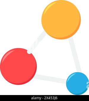 Structure of complex drug molecule icon. Volumetric lattice of ...