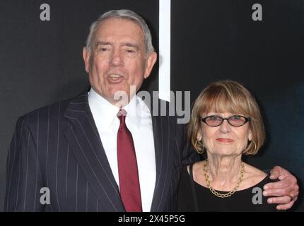 Dan Rather and wife Jean Goebel attend the premiere of Warner Bros ...
