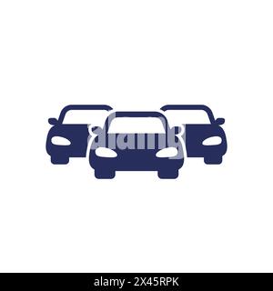 car fleet icon on white, flat vector Stock Vector Image & Art - Alamy