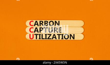 CCU Carbon capture utilization symbol. Concept words CCU Carbon capture ...