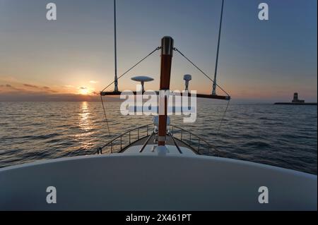 Italy, Lazio, Fiumicino, Tirrenian sea, Morgan 70' Lobster luxury yacht ...