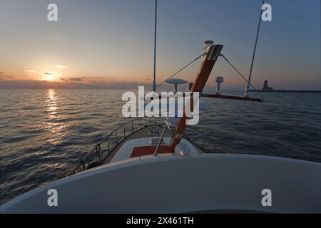 Italy, Lazio, Fiumicino, Tirrenian sea, Morgan 70' Lobster luxury yacht ...