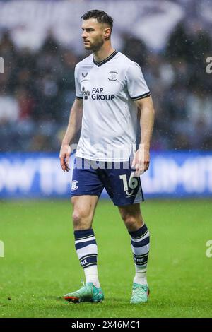 Andrew Hughes #16 of Preston North End in action during the game Stock ...