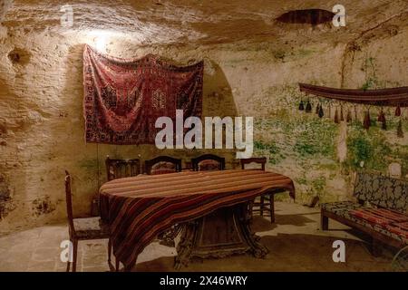 Mardin, Midyat, Turkey - 9 Ocak 2024; Matiate Underground City Estel ...