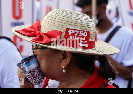 Manila, Manila, The Philippines. 1st May, 2024. Protesters holding the ...