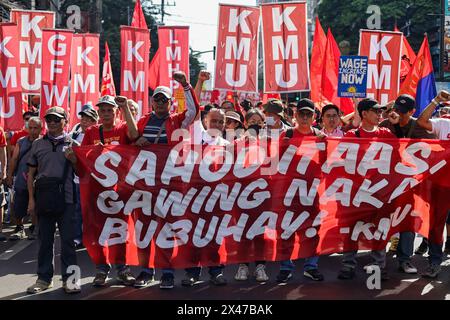 Manila, Manila, The Philippines. 1st May, 2024. Protesters holding the ...
