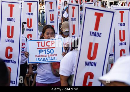 Manila, Manila, The Philippines. 1st May, 2024. Protesters holding the ...