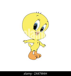 Looney tunes cute character tweety bird smile vector illustration Stock ...